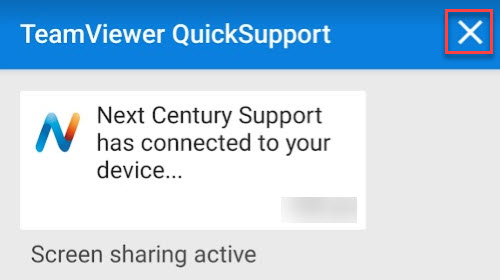 Using TeamViewer QuickSupport on an Android device – Next Century