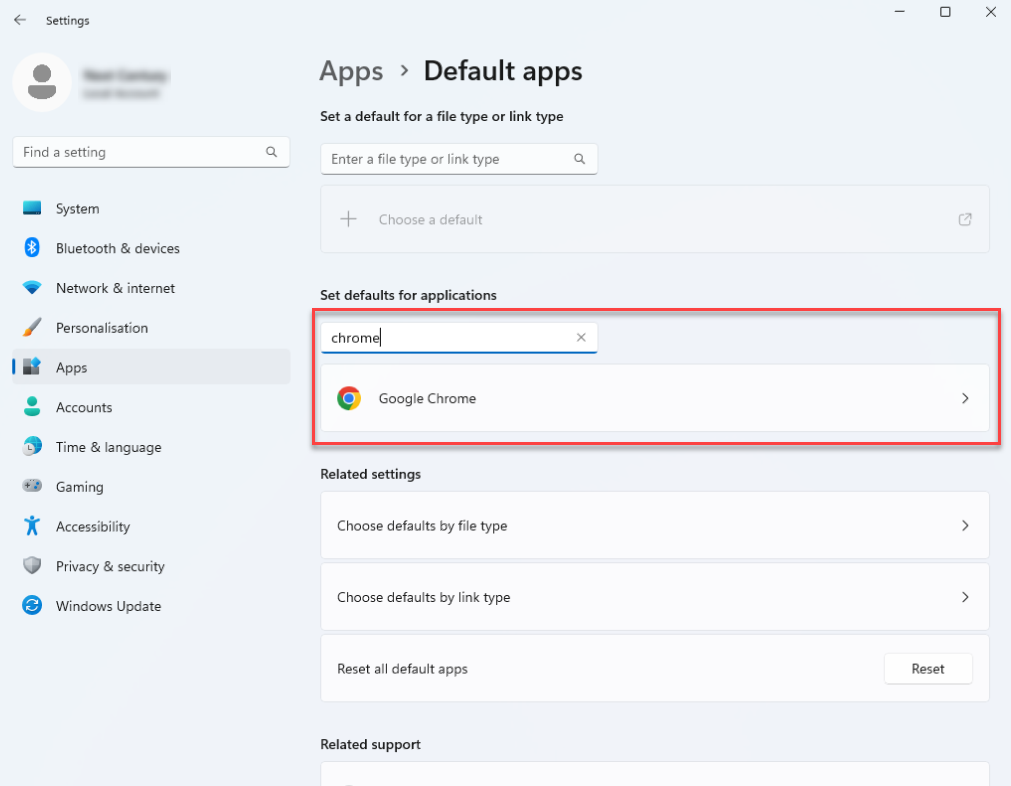 Set Chrome as the default browser in Windows 11 – Next Century