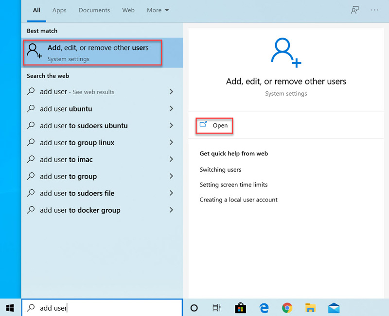 Adding a new user with a local account in Windows 10 – Next Century