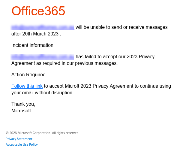 Action Required Office365 – Next Century