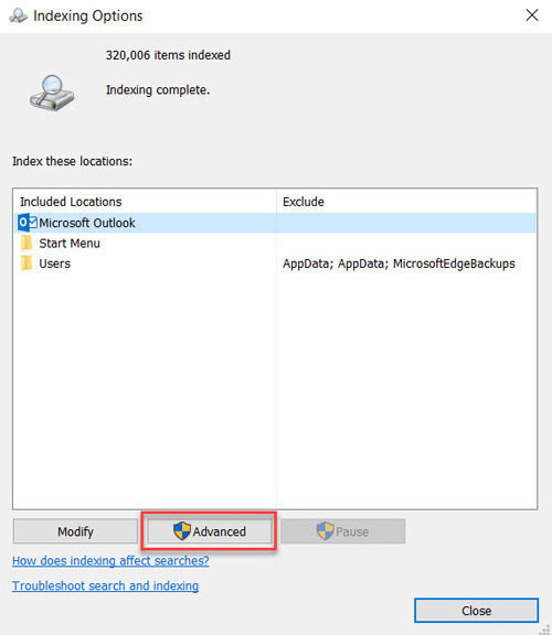 Microsoft Outlook 2016, 2019 or 365 search not working – Next Century