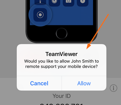 Using Teamviewer QuickSupport on an Apple iPad or iPhone – Next Century